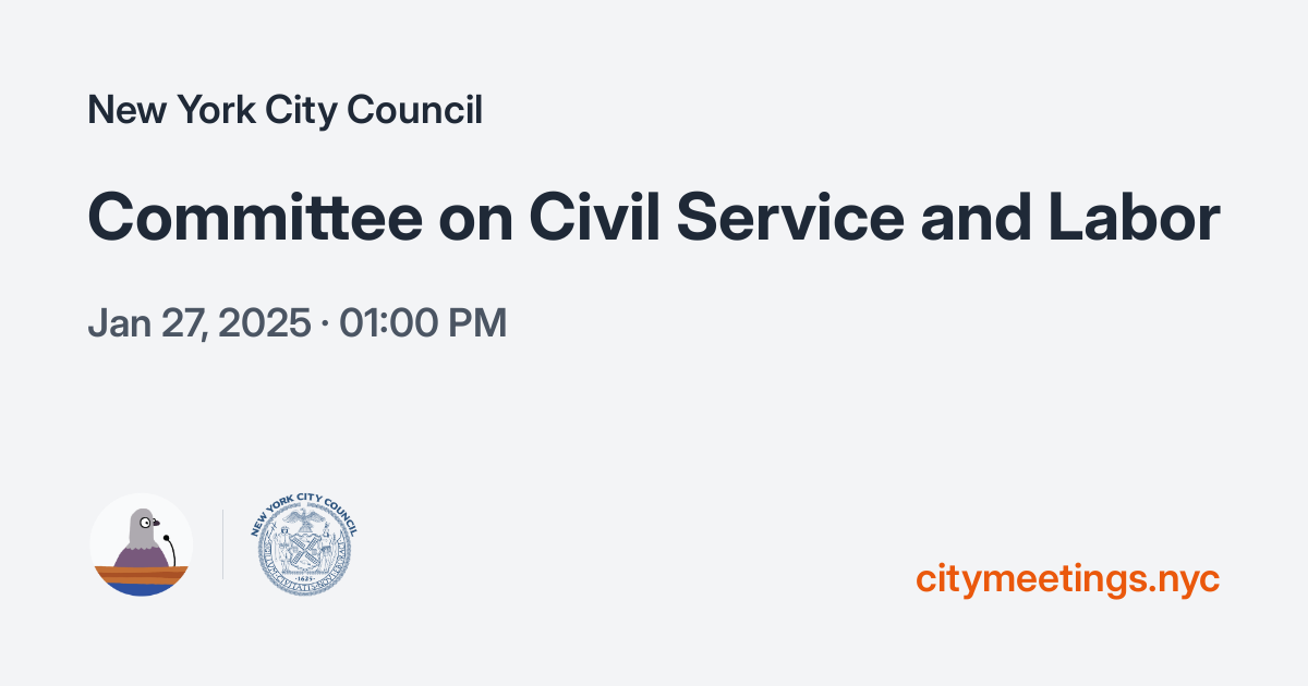 New York City Council | Committee on Civil Service and Labor | January ...