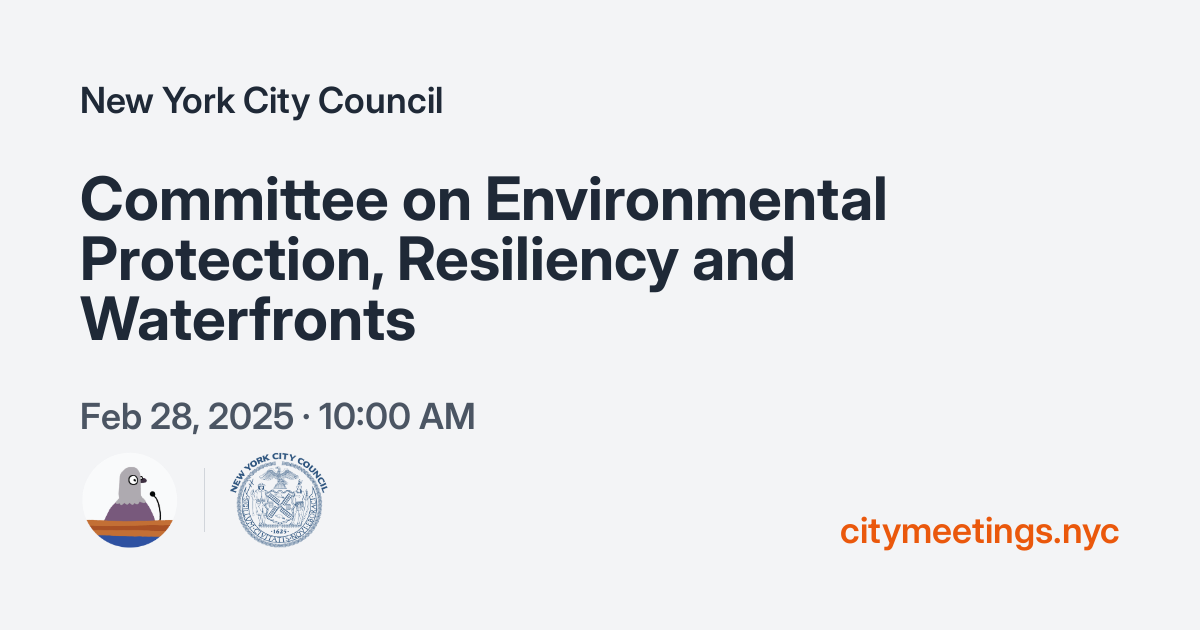 New York City Council | Committee on Environmental Protection ...